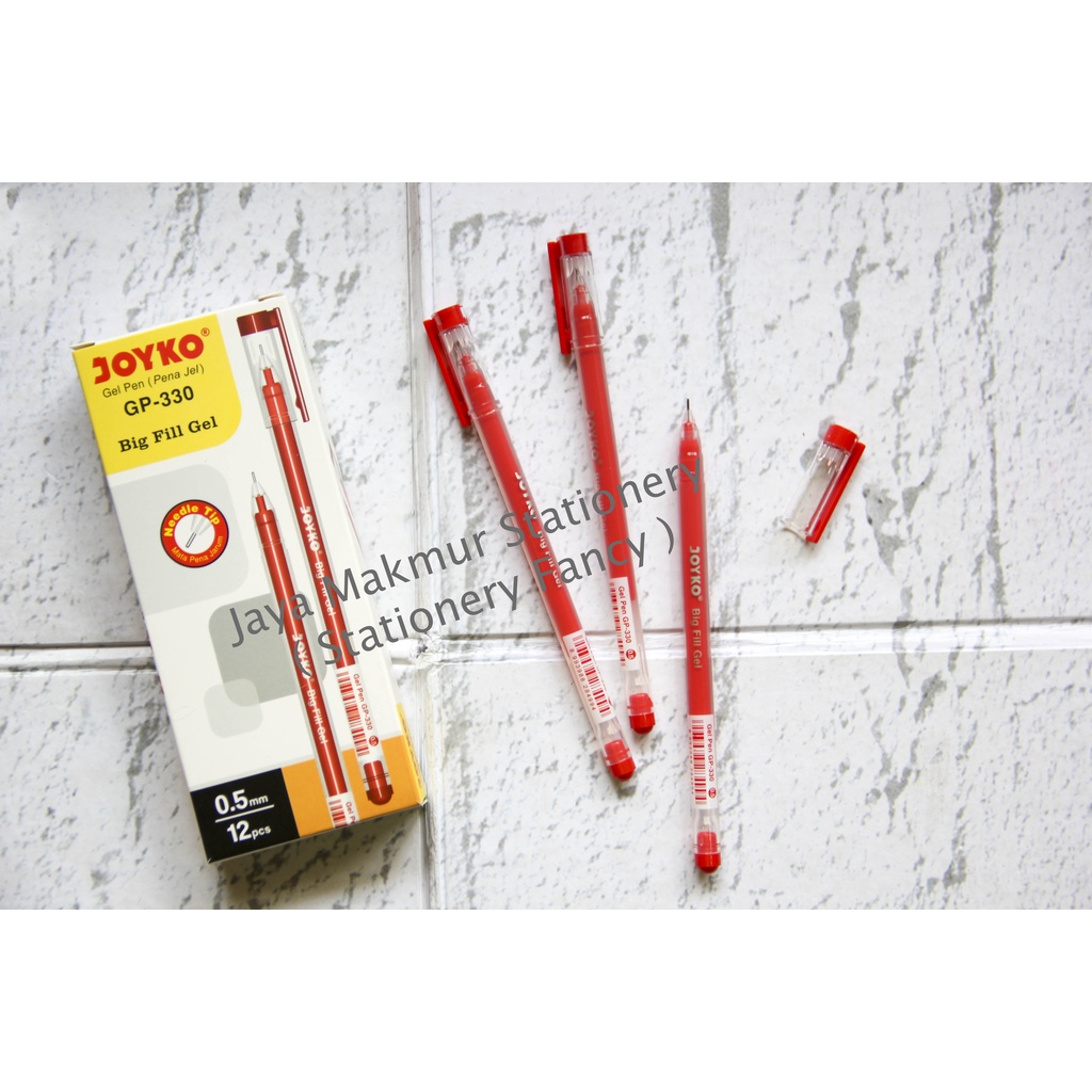 Jual Pen Gel Joyko Big Fill Gel 05 Mm Gp 330 Tinta Merah Shopee