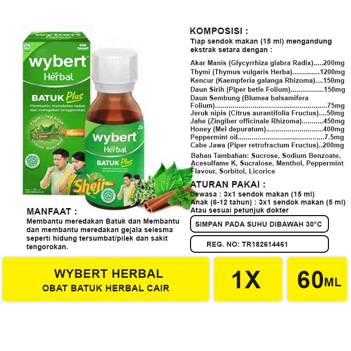 Jual WYBERT OBAT HERBAL BATUK PLUS KEMASAN BOTOL ISI 60 ML | Shopee ...