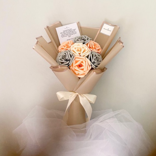Jual Rose Paper Flower / Bunga Kertas / Bouquet Mawar / Paper Flower ...