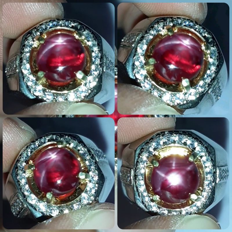 Jual NATURAL STAR RUBY ANTIQ 2.58CT-GARNET-BLUE SAPPHIRE-OPAL-TOPAZ-EMERALD-CATS EYE SILLIMANITE ...