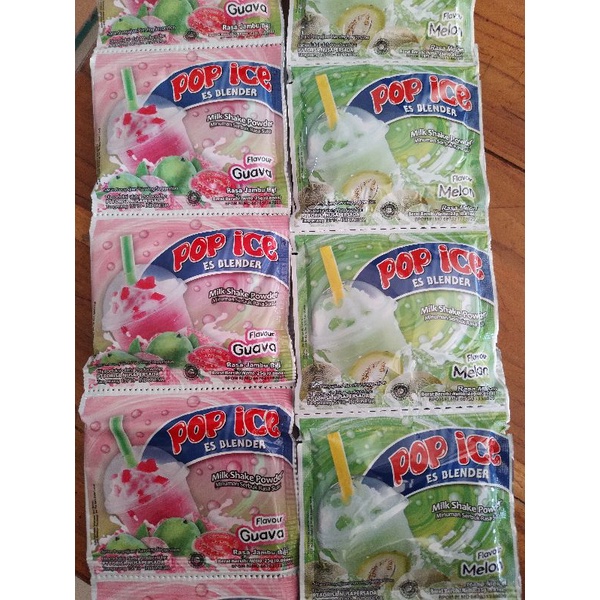 Jual pop ice renteng/pop ice/minuman blend/coklat melon jambu | Shopee ...