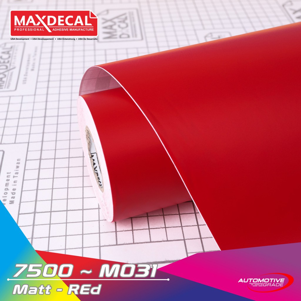 Jual MAXDECAL 7500 031 Red Merah Sticker Skotlet Doff Matt Matte ...