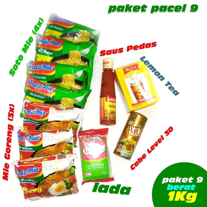 Jual Paket No 9 Parcel Mi Instan Makanan Indomie berat 1Kg BACA EXP ...