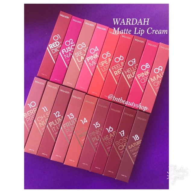 Jual Wardah Exclusive Matte Lip Cream 100% ORIGINAL | Shopee Indonesia