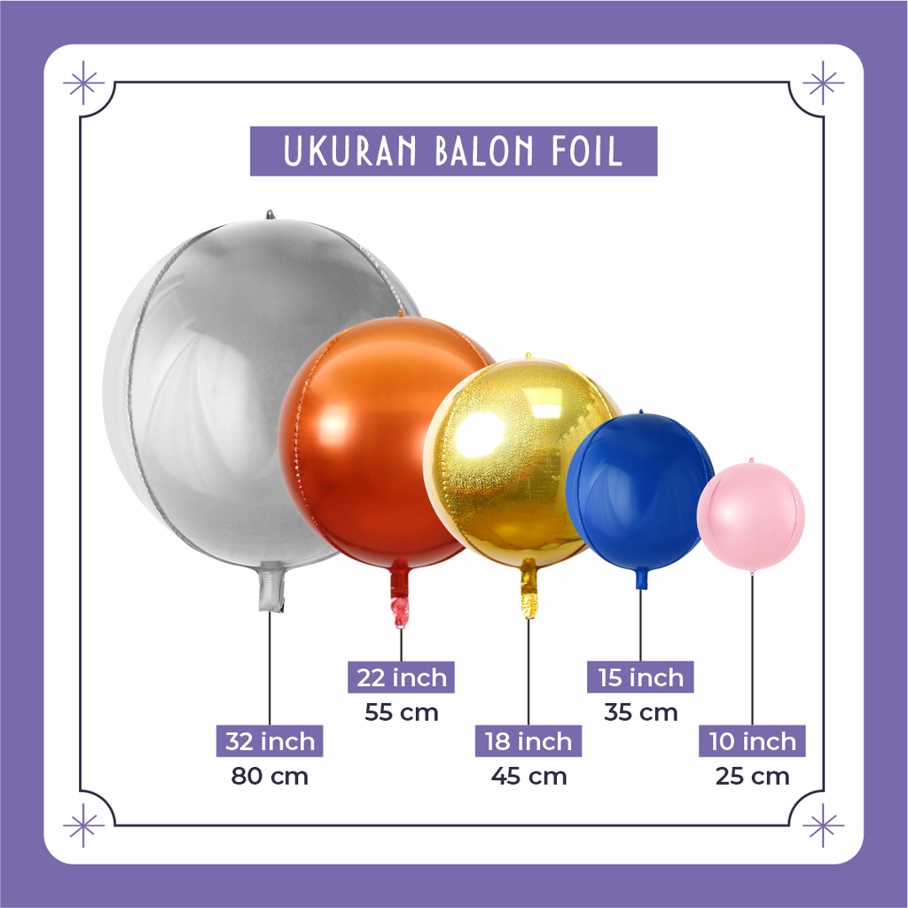Jual 18 INCH BALON FOIL 4D BOLA - 4D FOIL BALLOON ORBZ - 4D BALON FOIL ...