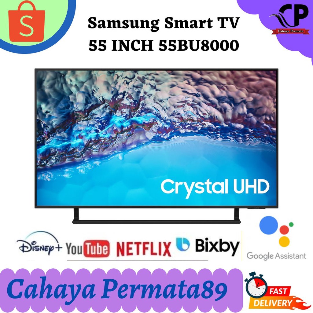 Jual SAMSUNG 55BU8000 Smart TV 55 Inch Crystal UHD 4K BU8000 UA55BU8000KXXD | Shopee Indonesia