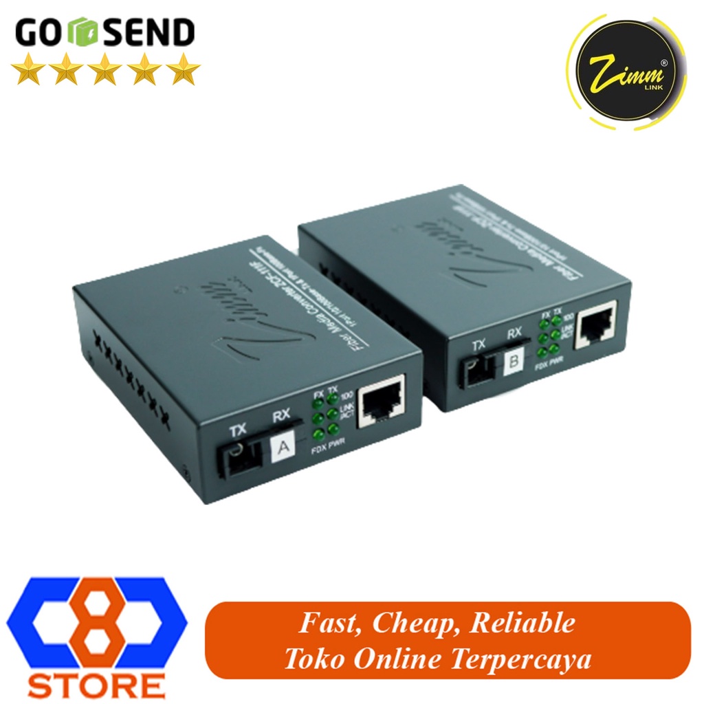 Jual MEDIA CONVERTER ZIMMLINK ZIMM LINK ZCF-111F FO TO LAN 100MBPS RESMI | Shopee Indonesia