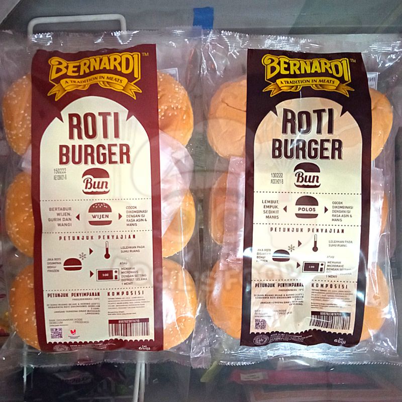 Jual Bernardi Roti Burger Isi 6/Bernardi Roti Burger Polos/Bernardi ...