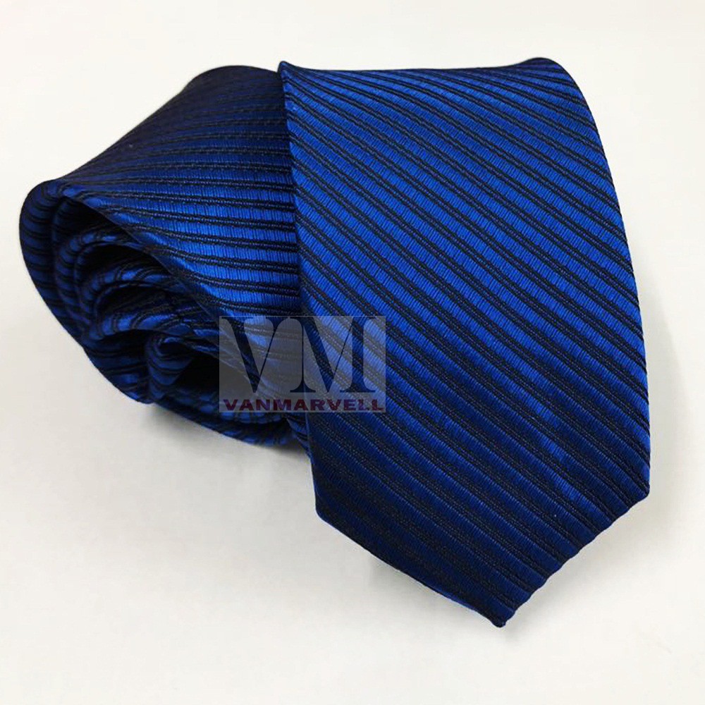 Jual VM Dasi Biru Benhur Polos Garis Slim - Dasi Kerja / Dasi Pesta ...