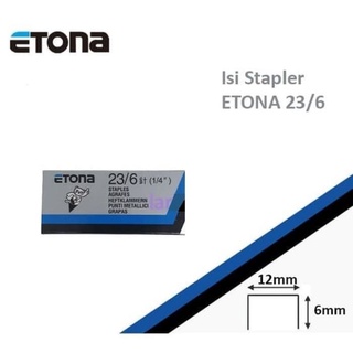 Jual Isi Staples Jilid Etona 23/6/Isi hekter etona ( 1kotak ) | Shopee ...