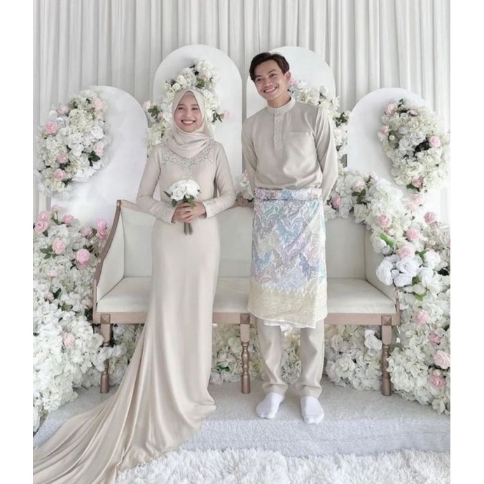 Jual gaun pengantin muslimah Malaysia melayu gaun walimah gaun akad ...