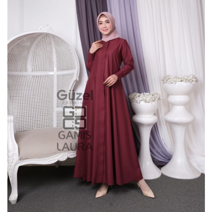 Jual Gamis Madina Laura Kualitas Premium Katun Toyobo Elegant | Shopee ...