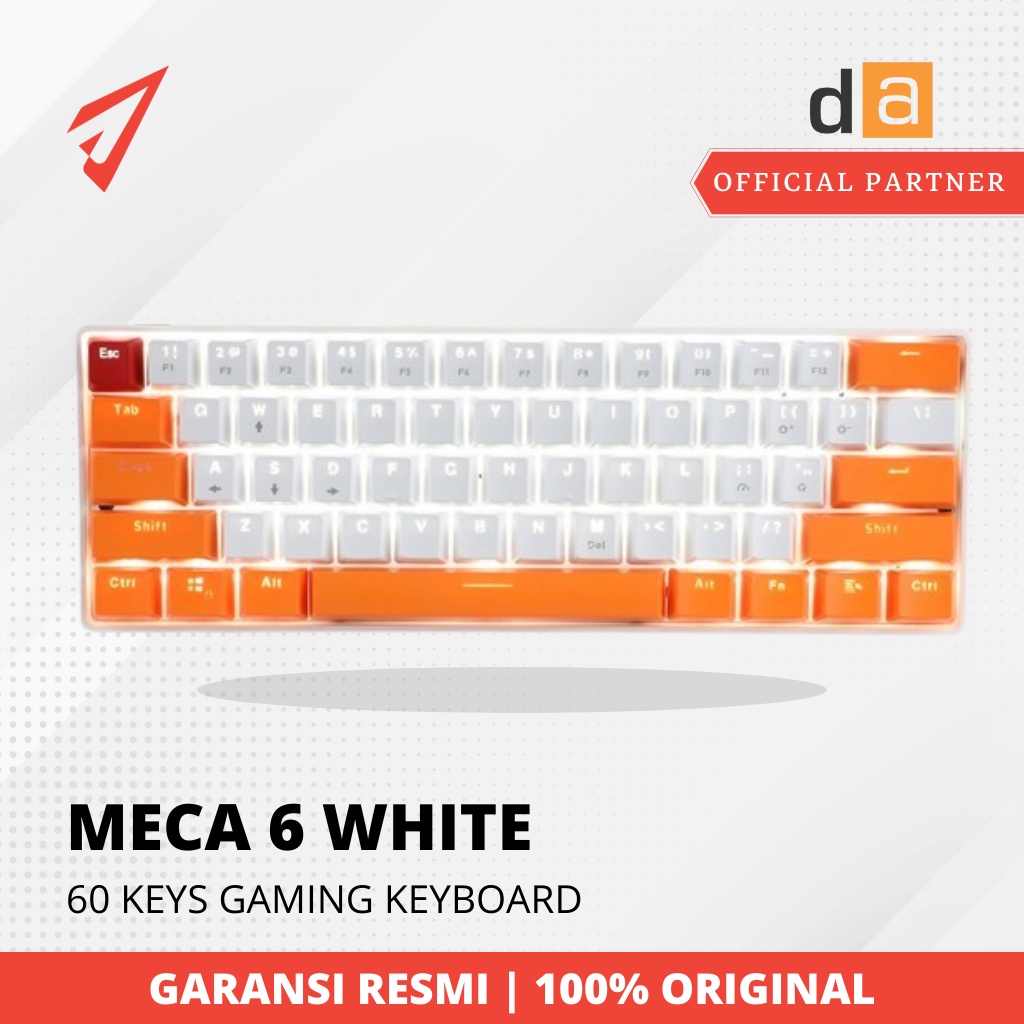 Jual Digital Alliance Keyboard MECA 6 WHITE 60% Layout Size | Shopee Indonesia