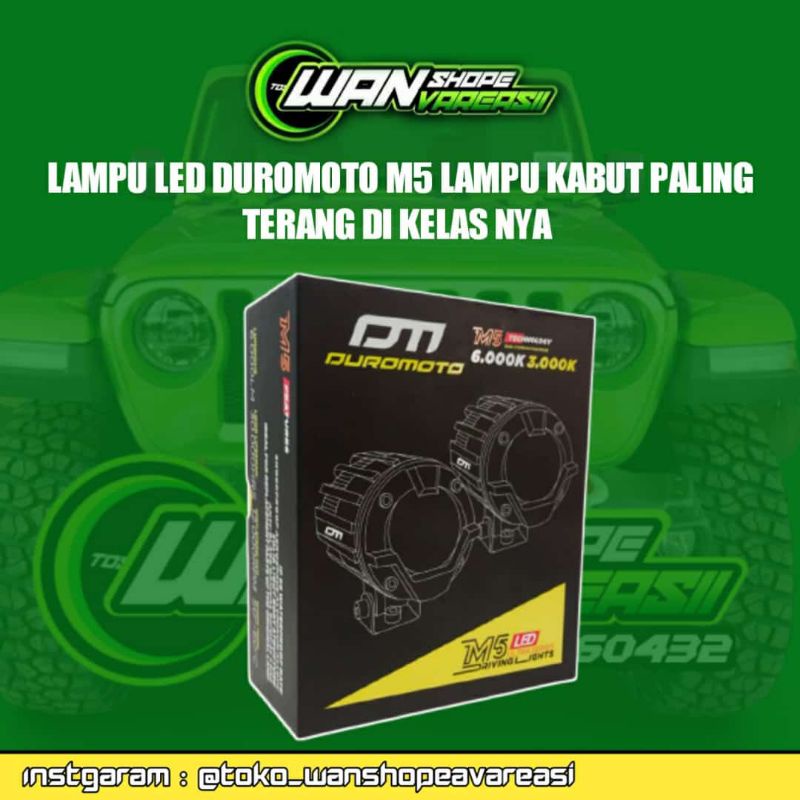 Jual LAMPU LED DUROMOTO M5 PALING TERANG SINAR PUTIH KUNING | Shopee ...