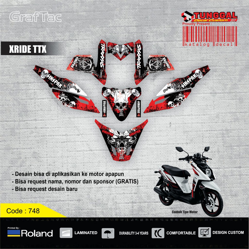 Jual DECAL YAMAHA X RIDE STIKER X RIDE - SIKSPAK | Shopee Indonesia