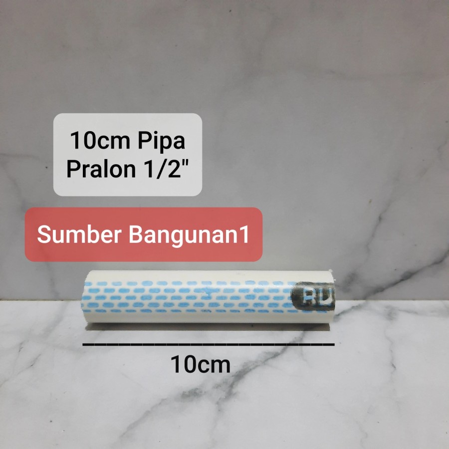 Jual Pipa pralon 1/2" potongan 10cm pendek sparing wavin potong 10 cm ...