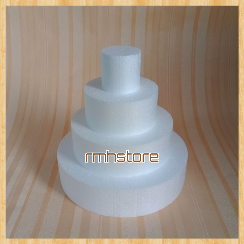 Jual Styrofoam bulat dummy cake busa kue busa nasi tumpeng kerajinan ...