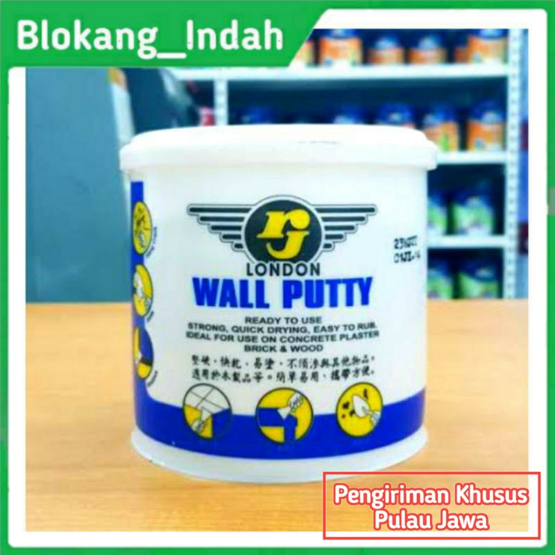 Jual Wall Putty RJ London 1 KG Plamir Tembok / Dempul Kayu Asbes Gypsum ...
