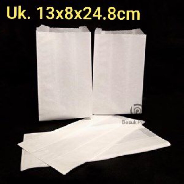 Jual PaperBag Putih Polos / Kertas Makanan / Kantong Makanan / Kertas ...
