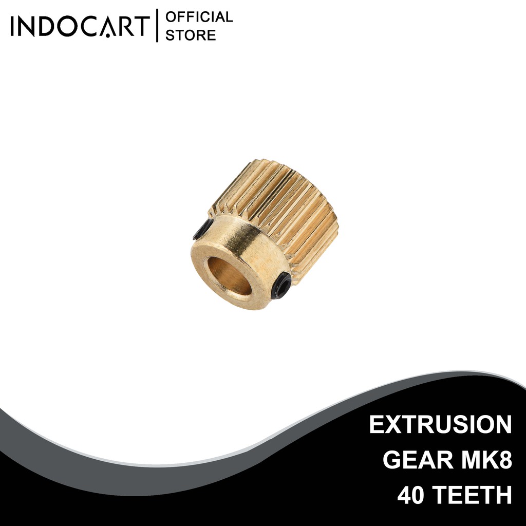 Jual INDOCART Extruder 3D Printer Extrusion Gear MK8 40Teeth | Shopee ...
