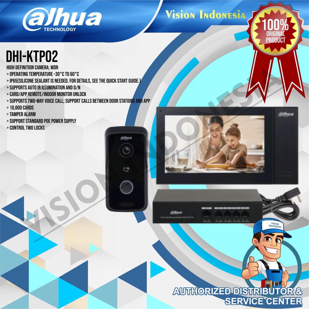 Jual DAHUA IP VIDEO INTERCOM / VILLA DOOR STATION DHI-KTP02 | Shopee ...
