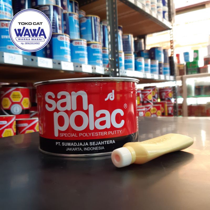 Jual Dempul plastik San polac 1kg keras dan cepat kering | Shopee Indonesia