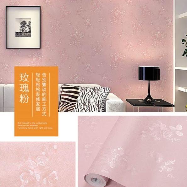Jual Wallpaper Dinding Wallsticker Walpaper 45 Cm X 10 M Tema Pink ...