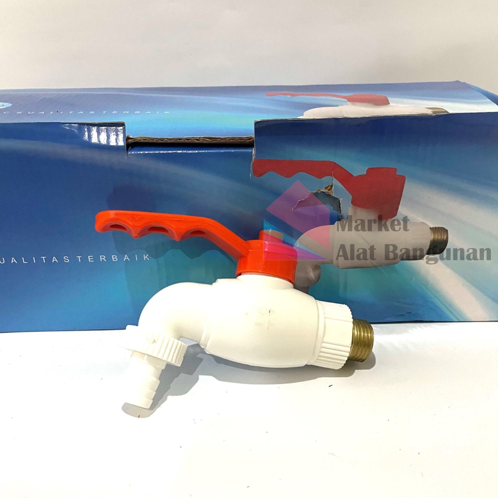 Jual Kran Taman PVC 1/2 inci Jumbo Drat Kuningan | Shopee Indonesia