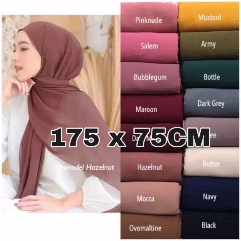 Jual kerudung hijab pashmina ceruty baby doll ternurah | Shopee Indonesia
