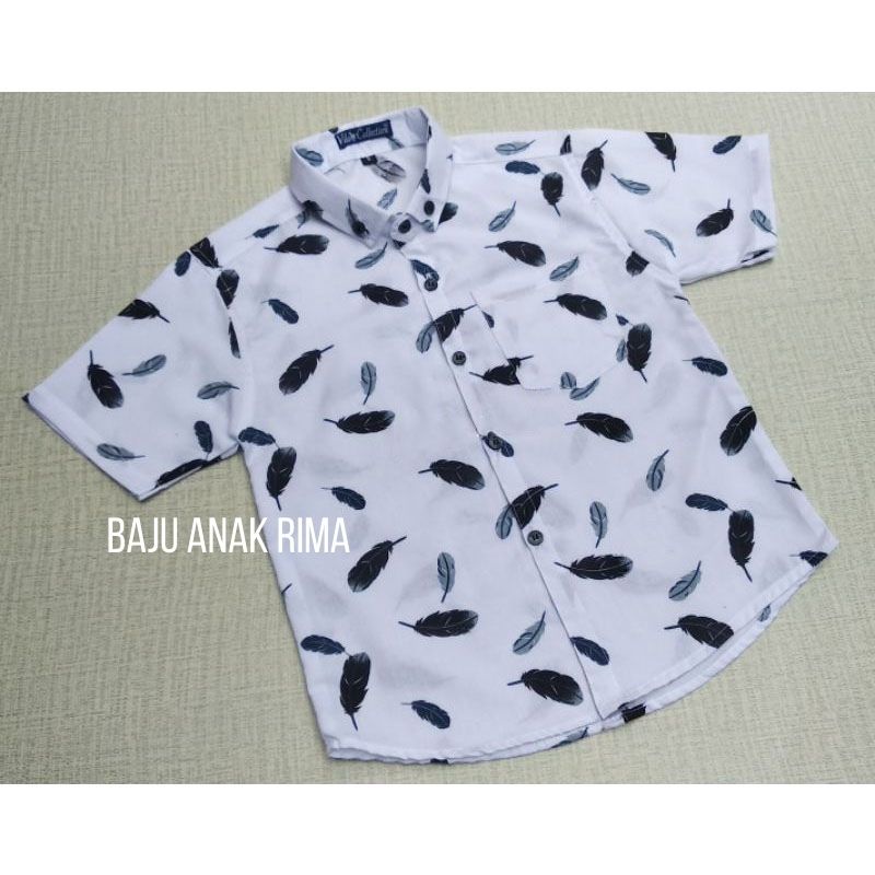 Jual Kemeja anak laki laki Motif Bulu Putih 2-10 Tahun Terbaru Terlaris ...