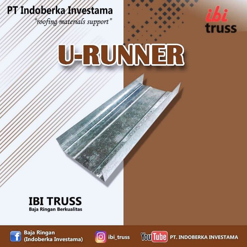 Jual ️ IBI TRUSS ️ U-RUNNER / Rangka Partisi / Rangka Galvalum | Shopee ...