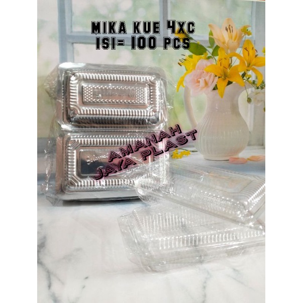 Jual TERSEDIA HARGA GROSIR (100pcs) Mika Kue Plastik 4 4xc 4x 4xx/Mika ...
