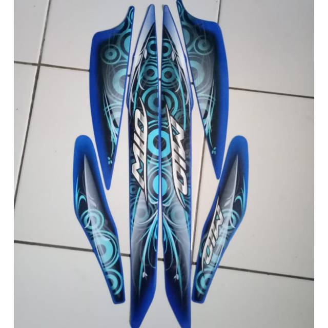 Jual Stiker striping motor Yamaha Mio sporty 2011 biru | Shopee Indonesia
