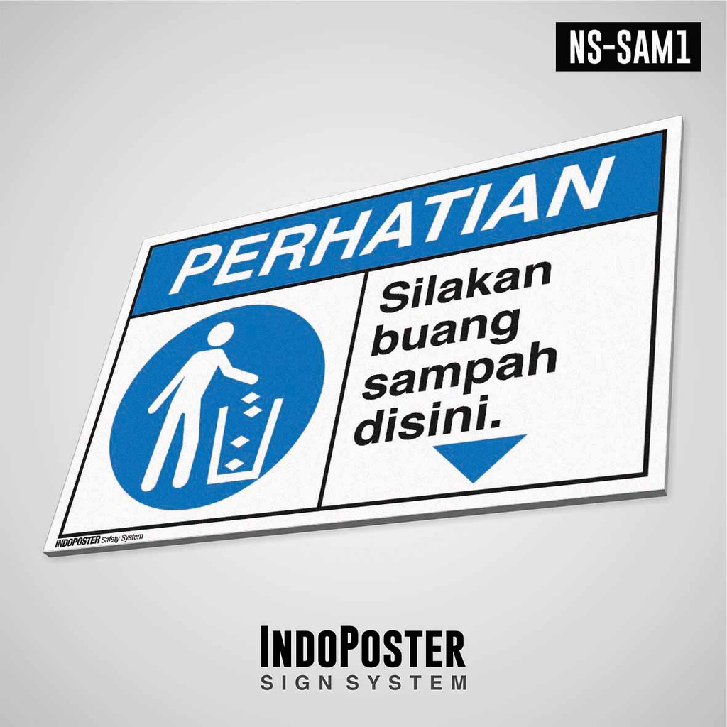 Jual Safety Sign Rambu K3 PVC ANSI Silakan Buanglah Sampah Disini ...