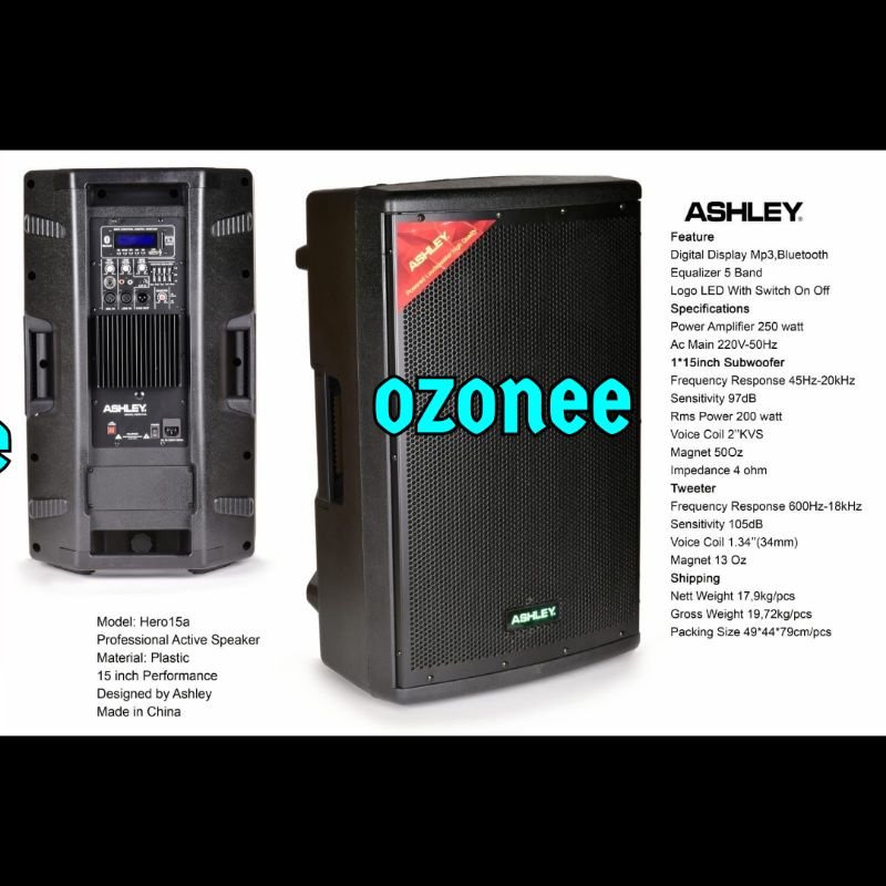 Jual SPEAKER AKTIF ASHLEY HERO 15A HERO15A ORIGINAL 15 INCH PERPCS ...