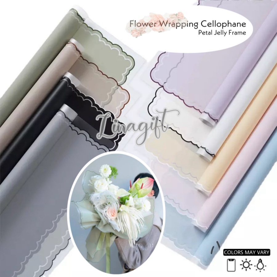 Jual ( 5 Lembar ) PETAL JELLY FRAME - FLOWER WRAPPING PAPER TUNE SOLID ...