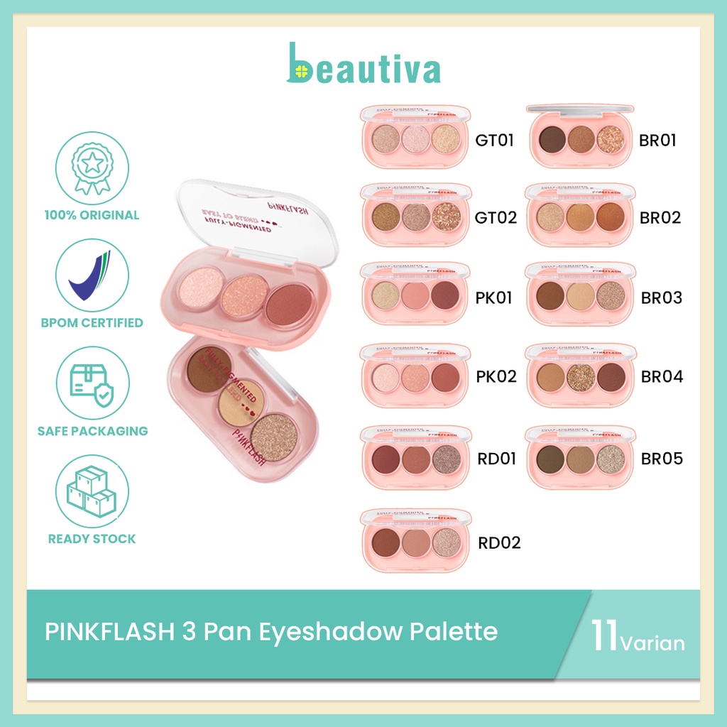 Jual PINKFLASH 3 Pan Eyeshadow Palette | Shopee Indonesia