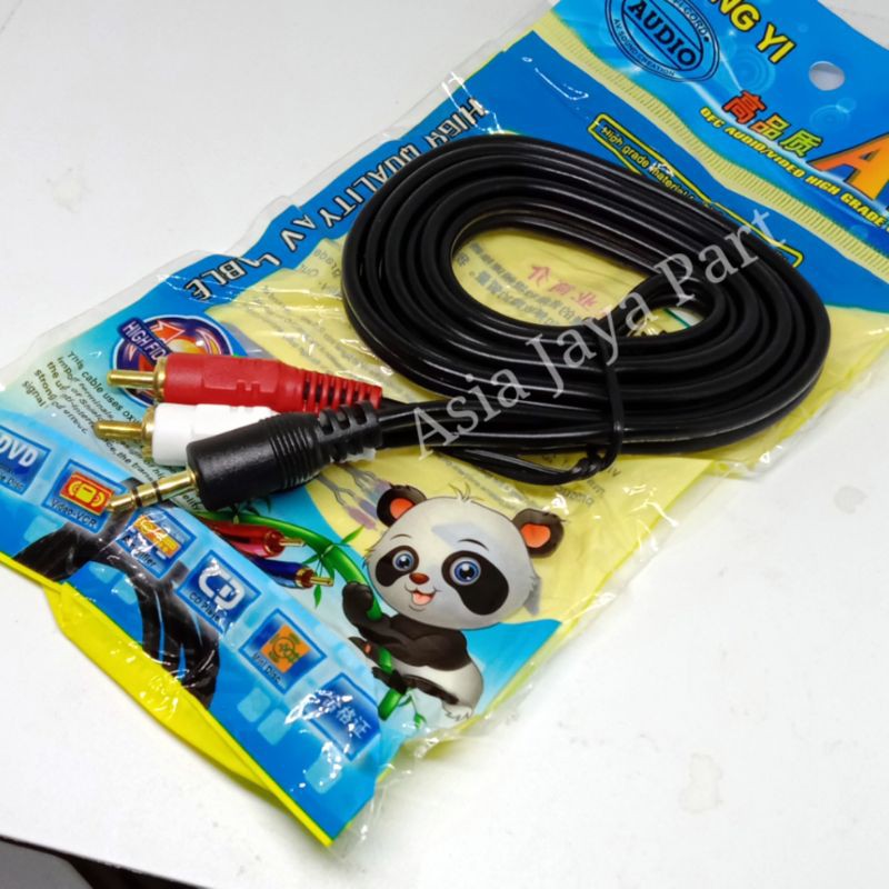 Jual Kabel audio Rca 2 in 1 Gold plate Tebal | Shopee Indonesia