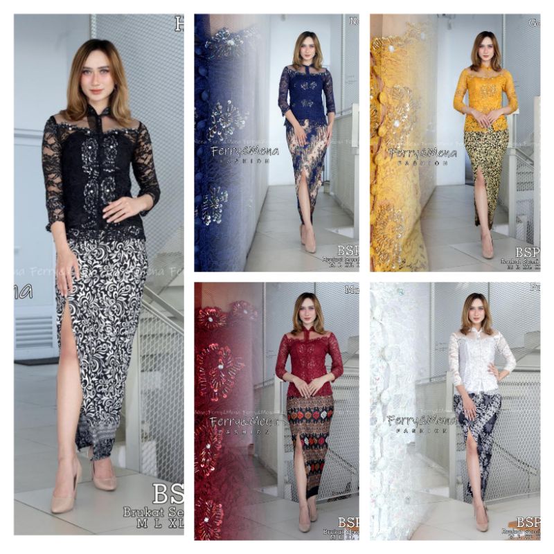 Jual kebaya Payet brokat bsp ferimena / kebaya lamaran / kebaya wisuda ...