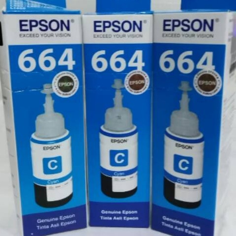 Jual Tinta Epson 664 Cyan Premium Tinta Epson Biru Premium 70ml ...