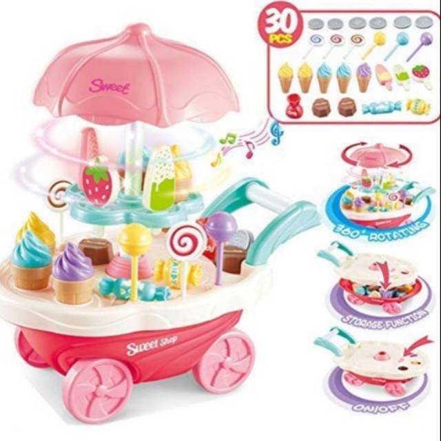 Jual Mainan Ice Cream Cart play Set - gerobak dorong es krim - Home ...