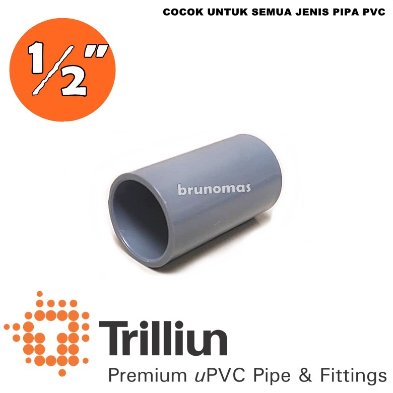 Jual Sock Sambungan Pipa Pvc Ukuran 1/2 inchi - Sok. Socket Paralon 0.5 ...