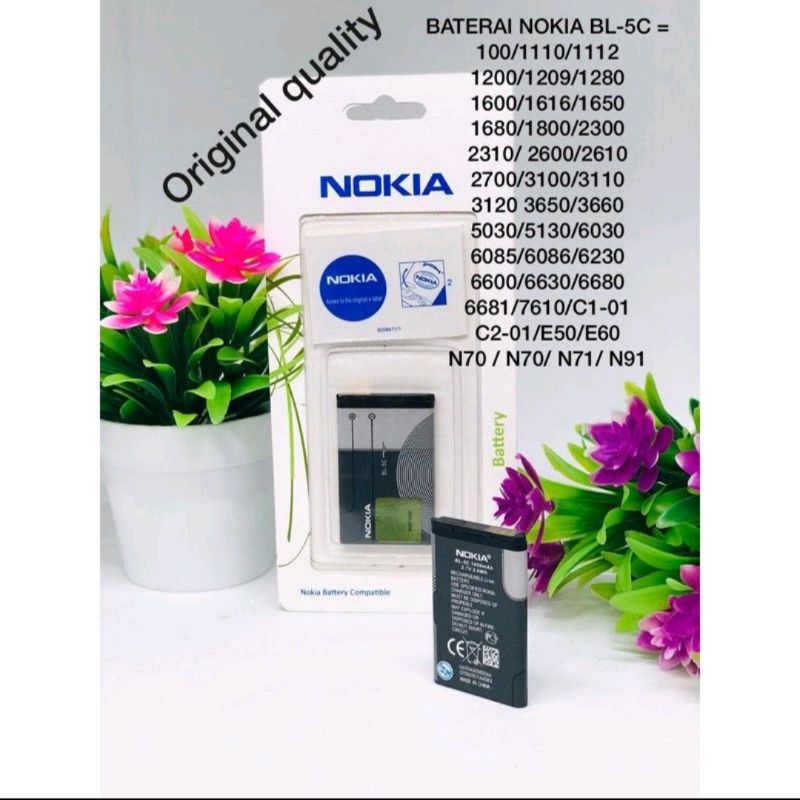 Jual BATTERY NOKIA BL 4C BL 5C ORIGINAL 100 PACKING IMPORT. | Shopee Indonesia