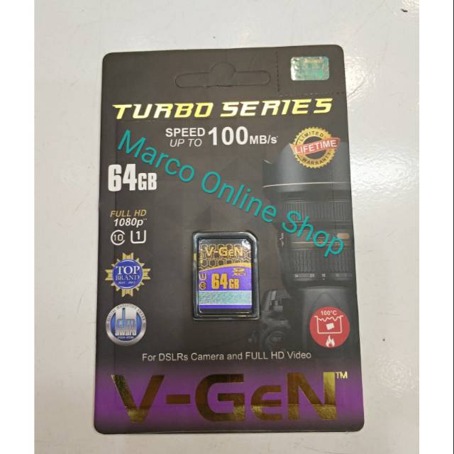 Jual Memory V-GEN SDHC 64GB Turbo Class 10 / memorycard Vgen sd 64gb ...