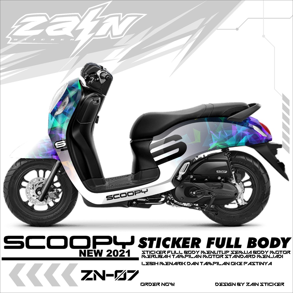Jual Sticker Decal Full Body Motor ScOopy New Fi 2020-2021 Dekal Setiker Striping Scoopy Fi new ...