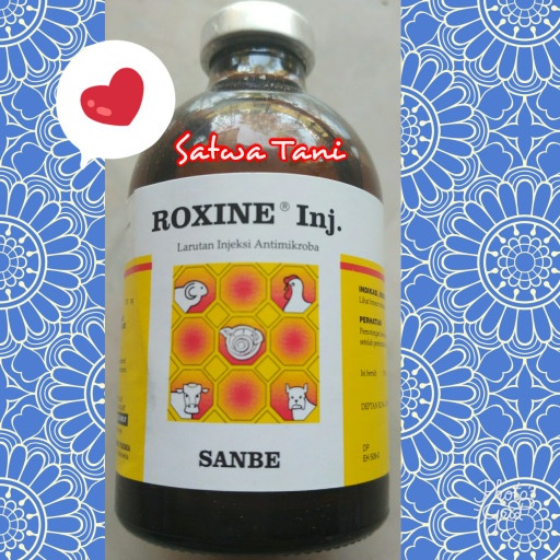 Jual Roxine Inj. 50 ml, enrofloxacine (larutan injeksi antimikroba ...