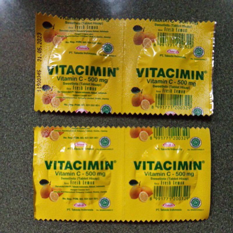 Jual Vitacimin 500mg Harga per strip (1strip=2tablet) | Shopee Indonesia