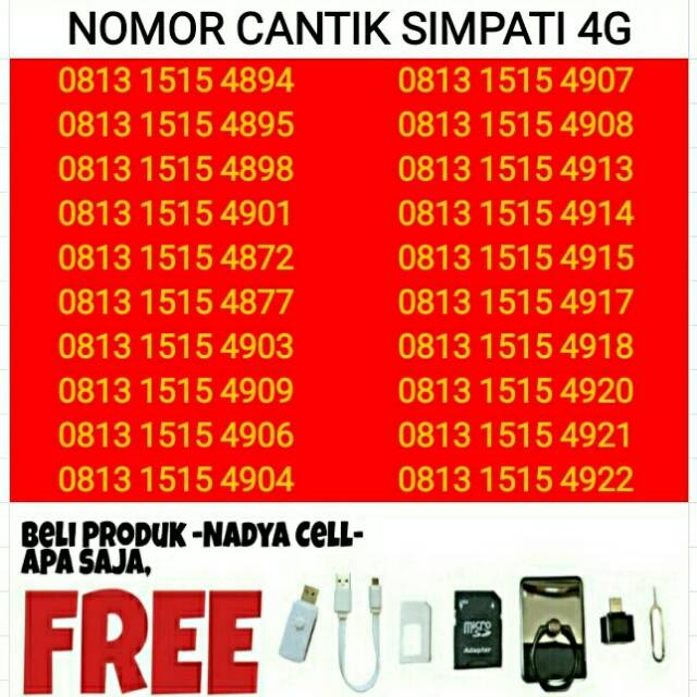 Jual [ Bayar Di Tempat ] SERI RAPIH 1515 Kartu Perdana Nomor Cantik Telkomsel Simpati 4G ...