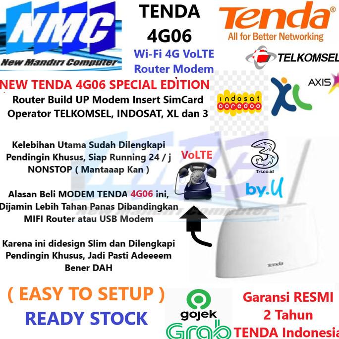 Jual Tenda 4G06 4G-06 Modem 3G/4G N300 Wi-Fi 4G VoLTE Router New Gen 4G680 | Shopee Indonesia