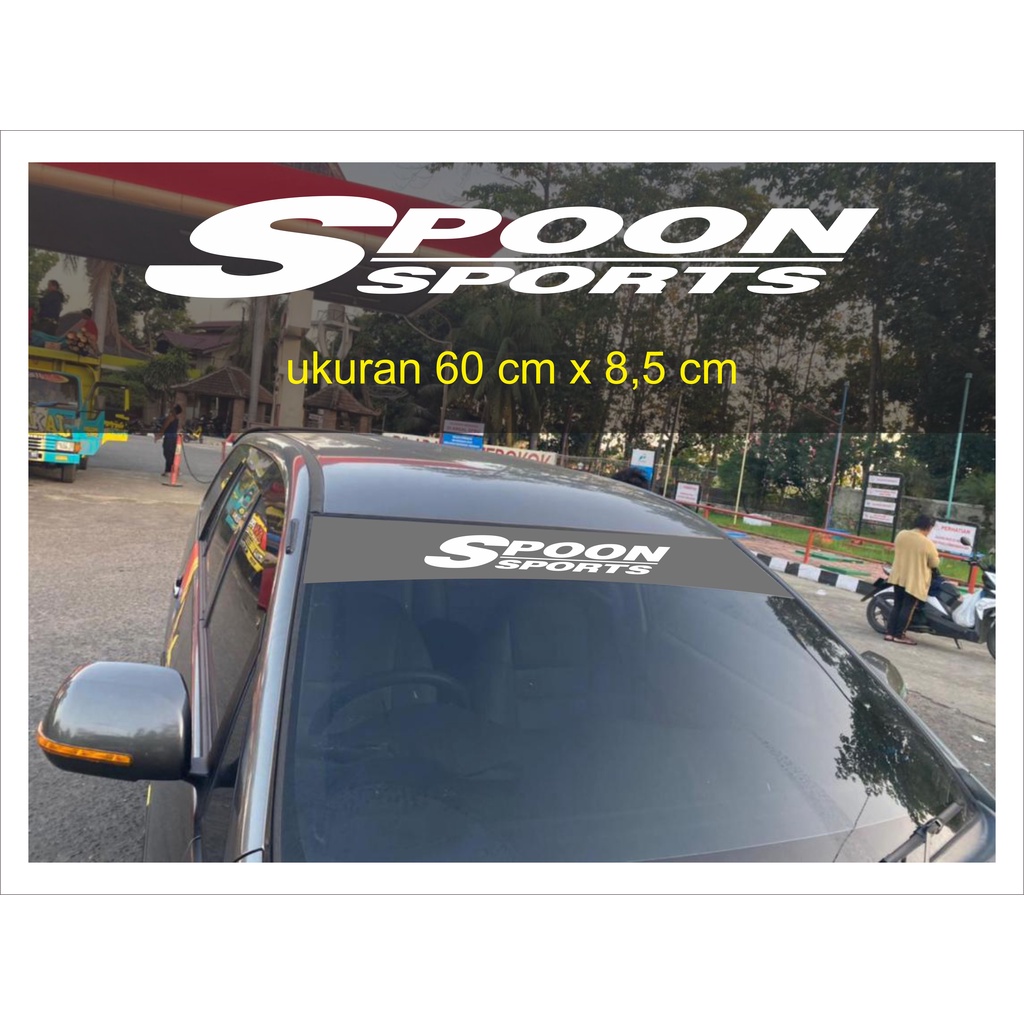 Jual STIKER SPOON SPORT STICKER MOBIL KACA PLES BLOK HITAM PELINDUNG ...
